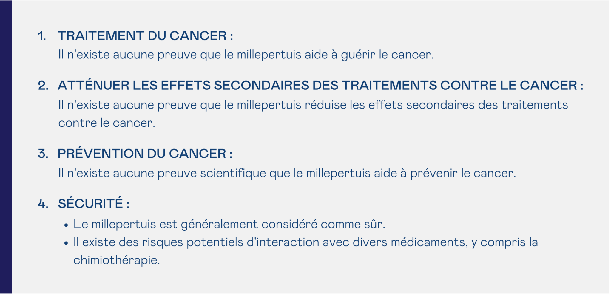 Millepertuis - Fondation contre le cancer