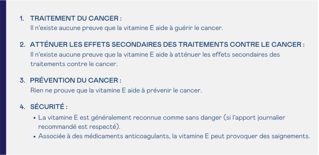 Vitamine E - Fondation contre le cancer
